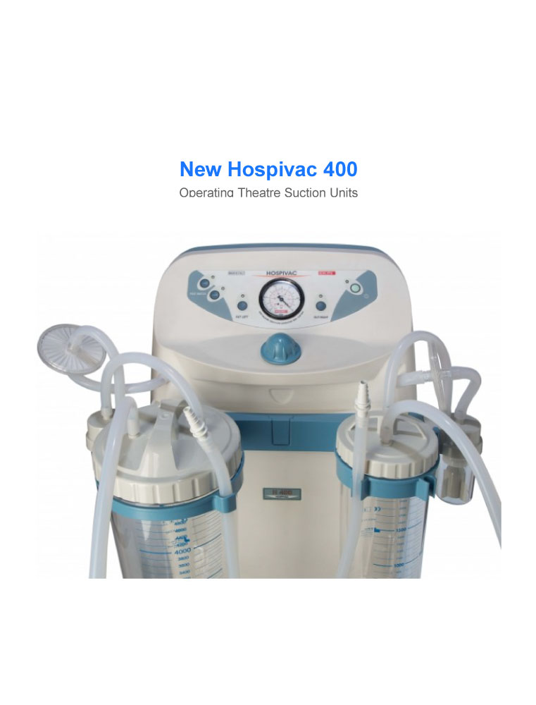 New Hospivac 400 - Operating Theatre Suction Unit
